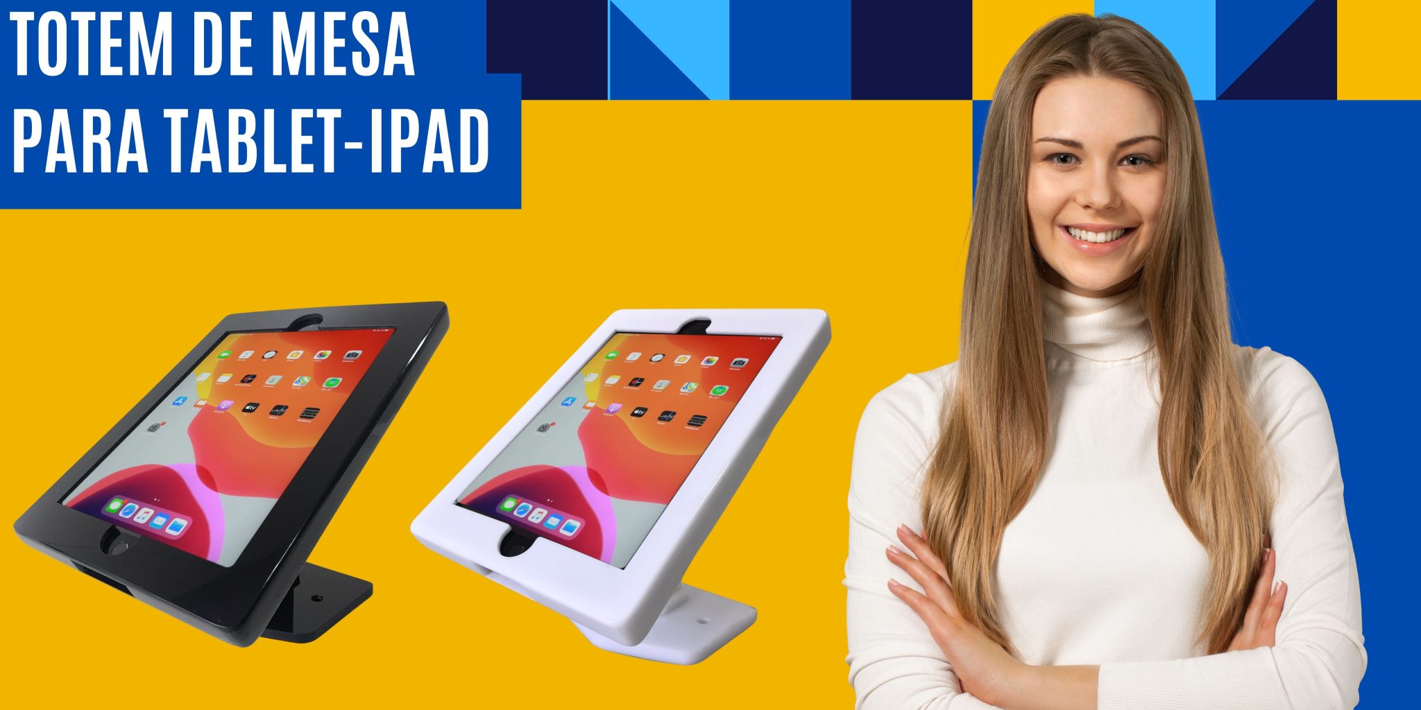 Totem de mesa para tablet - Lumar Tecnologia