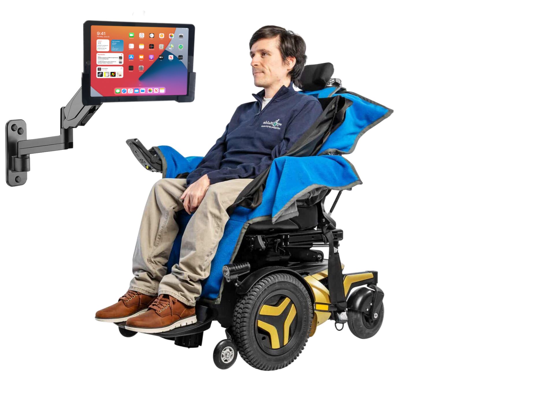 Suporte de tablet para cadeirante - Lumar Tecnologia